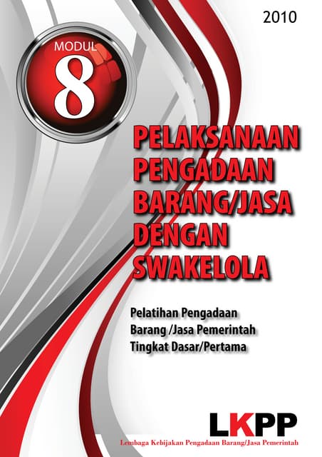 Materi 05 Pengadaan Barang/Jasa Secara Swakelola | PPTX