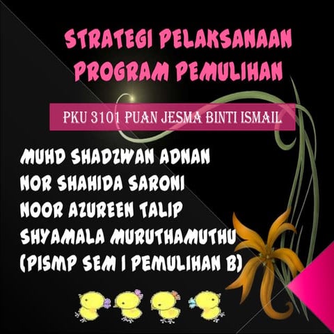 Pelaksanaan program pemulihan | PPTX