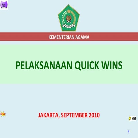 Pelaksanaan quick wins | PPT