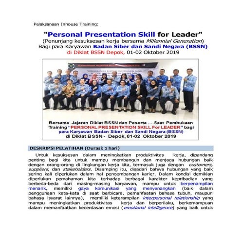 Silabus Training "Effective TASK, TIME and STRESS MANAGEMENT" | DOCX