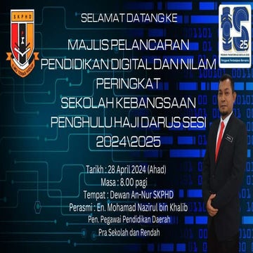 Majlis pelancaran pendidikan digital dan nilam | PPTX