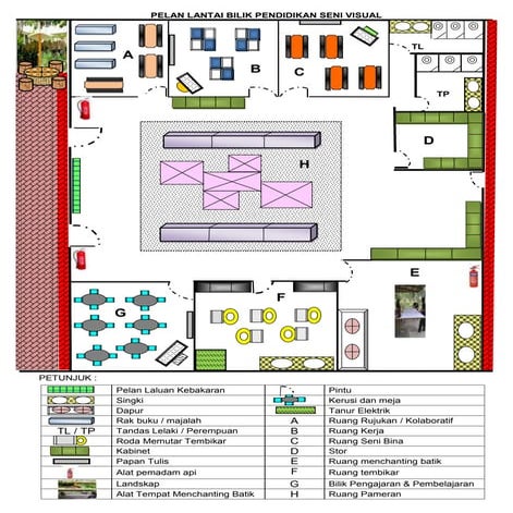 Pelan lantai bilik pendidikan seni visual 01 | DOCX