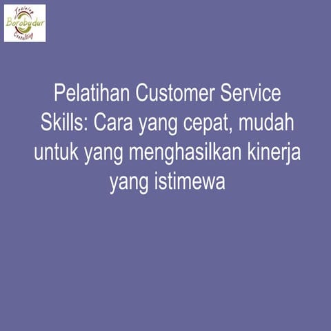 Materi Training Service Excellence | PDF