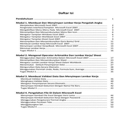 Modul Belajar Microsoft Excel Bagi Pemula Pdf