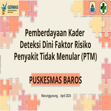 PELATIHAN KADER PENYAKIT TIDAK MENULAR.pptx