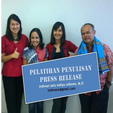 Pelatihan Penulisan pers release | PDF