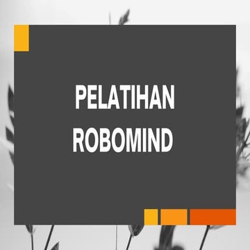 Pelatihan robomind untuk mahasiswa siswa | PDF