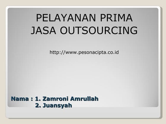 Pelayanan prima | PPT