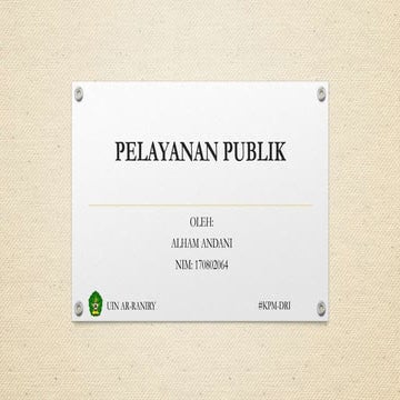 Pelayanan publik | PPTX