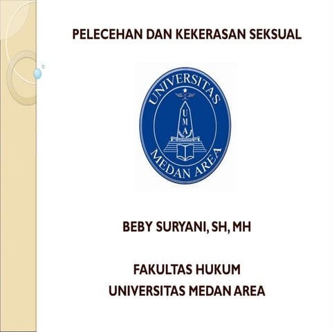 PELECEHAN SEKSUAL dari Fakultas Hukum ppt | PPT