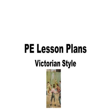 Pe lesson plans ppt | PPTX