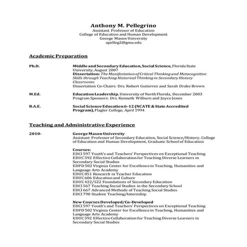 Pellegrino CV | DOCX