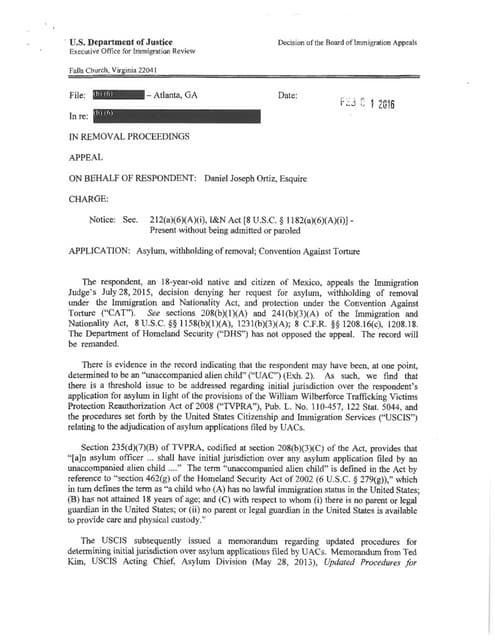 Credible Fear Review From Immigration Judges | PDF