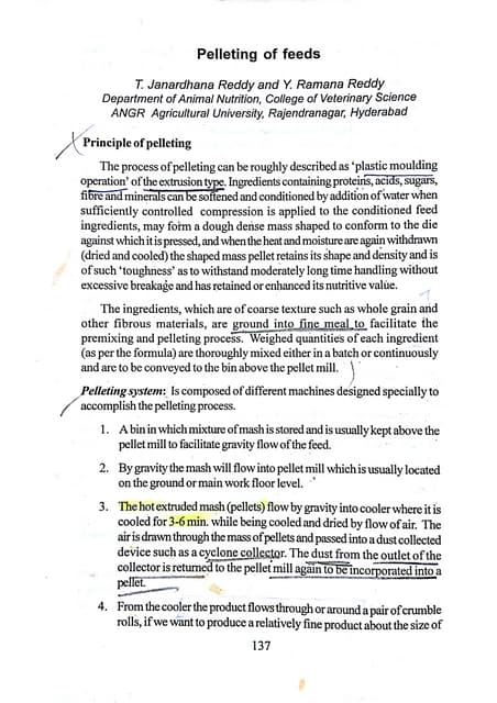 Particle size reduction procedures in feed and fodder processing | PDF