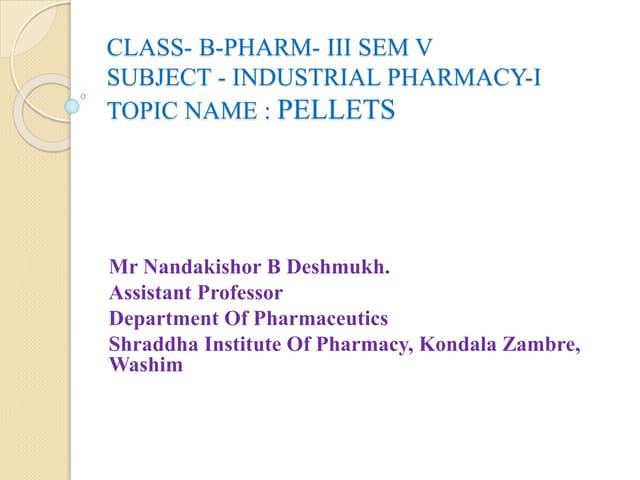 Multi Unit Pellet System (MUPS) | PPTX