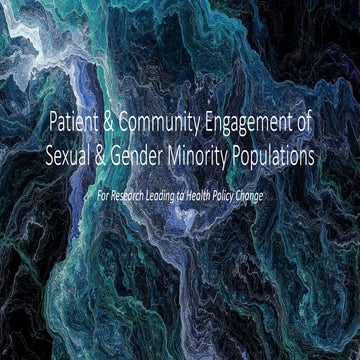 Community Engagement of Sexual & Gender Minority Populations | PDF ...