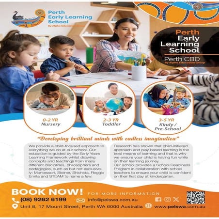 Perth Early Learning School West Australia Brochure | Pelswa | PDF