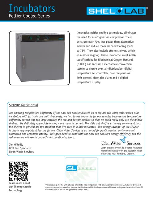 SHEL LAB Incubator Catalog | PDF