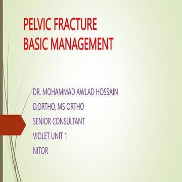 Pelvic fracture basic | PPTX