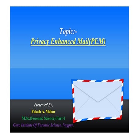 Privacy Enhanced Mail (PEM) | PDF