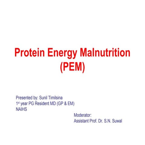 Protein Energy Malnutrition: A global problem | PPT