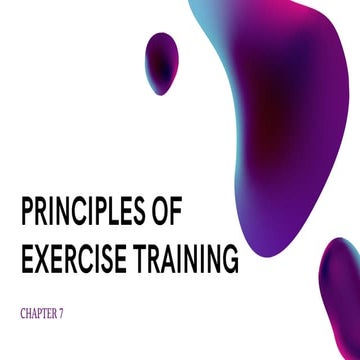 Principle of training exercises Simple report ppt. | PDF