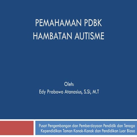 Pemahaman Autisme | PDF