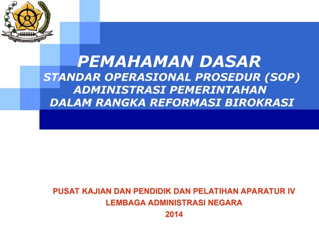 Standar Operasional Prosedur (SOP) | PPTX