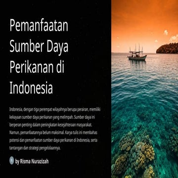 Pemanfaatan Sumber Daya Perikanan di Indonesia | PPTX
