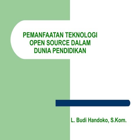 Pemanfaatan os dalam edukasi | PPT