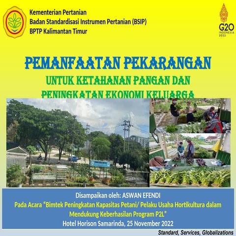 Pemanfaatan Pekarangan untuk Ketahanan Pangan dan Peningkatan Ekonomi ...