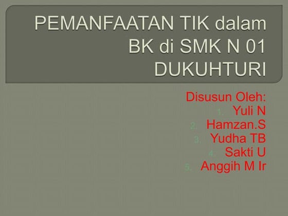 TIK dalam BK | PPTX