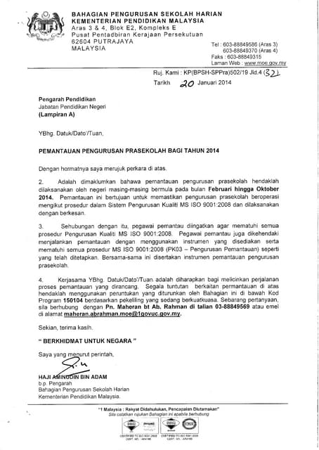 Rekod pemantauan prasekolah sk trolak utara kelas | DOCX