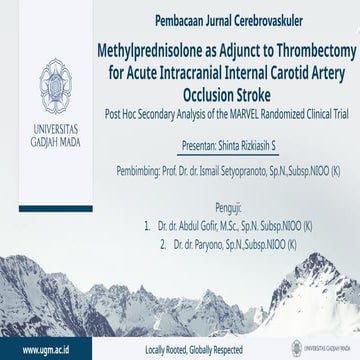 Journal Review of MP administration post EVT | PPTX