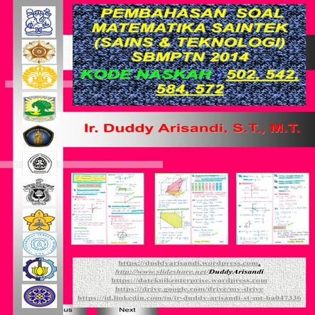 Pembahasan Soal Matematika Saintek SBMPTN 2014 Kode Naskah 502 542-584-572_Duddy Arisandi_08-02 ...
