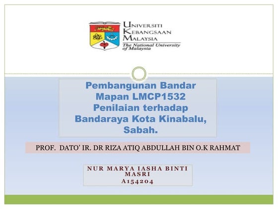 CIRI-CIRI BANDAR MAPAN DI SUNGAI PETANI | PPT