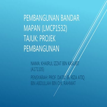 Pembangunan bandar mapan (lmcp1532) | PPTX