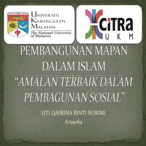 Pembangunan mapan dalam islam pp | PPTX