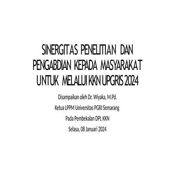 Pembekalan DPL kULIAH kERJA NYATA lppm.pptx