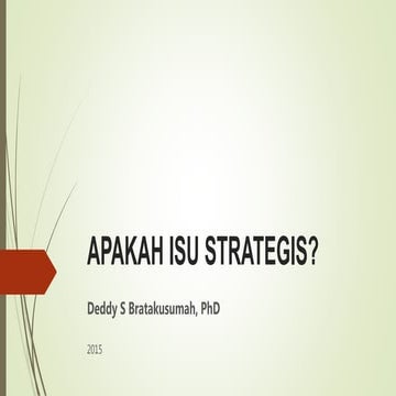 Ihwal Isu Strategis (Strategic Issues) | PPTX
