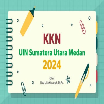 Pembekalan Output KKN universitaa islam negeri sumatera utara kelompok ...