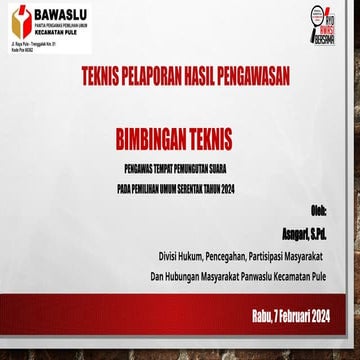 materi contoh pelaporan Pengawas TPS.pptx