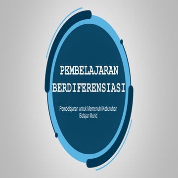 Pembelajaran Berdiferensiasi Kurikulum Merdeka Belajar | PPTX