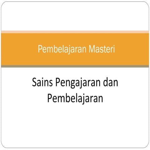 Pembelajaran Masteri | PPT