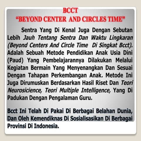 Pembelajaran paud bcct fix | PPTX