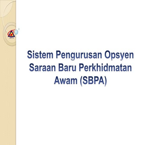 Pembentangan Sistem SBPA | PPTX