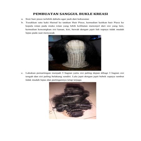 Pembuatan sanggul bukle kreasi 3 | DOC