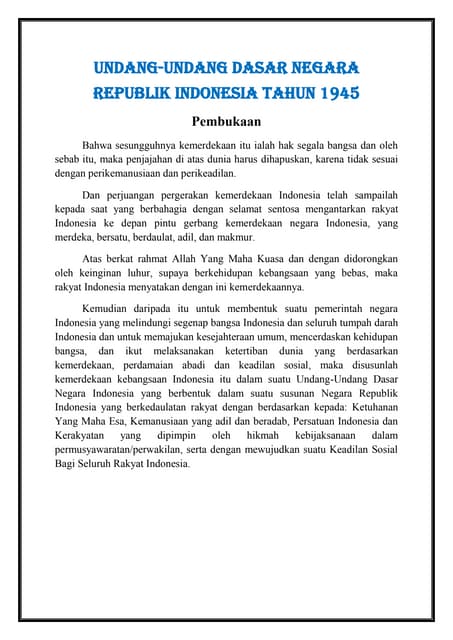 Teks pancasila & uud 45 | DOCX