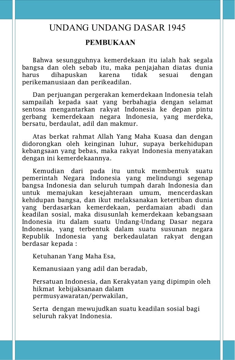 Teks Naskah Pembukaan Uud 1945 Yang Benar Dan Lengkap Almunaschid Porn Sex Picture 