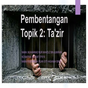 Pembunuhan Ta'zir | PPT